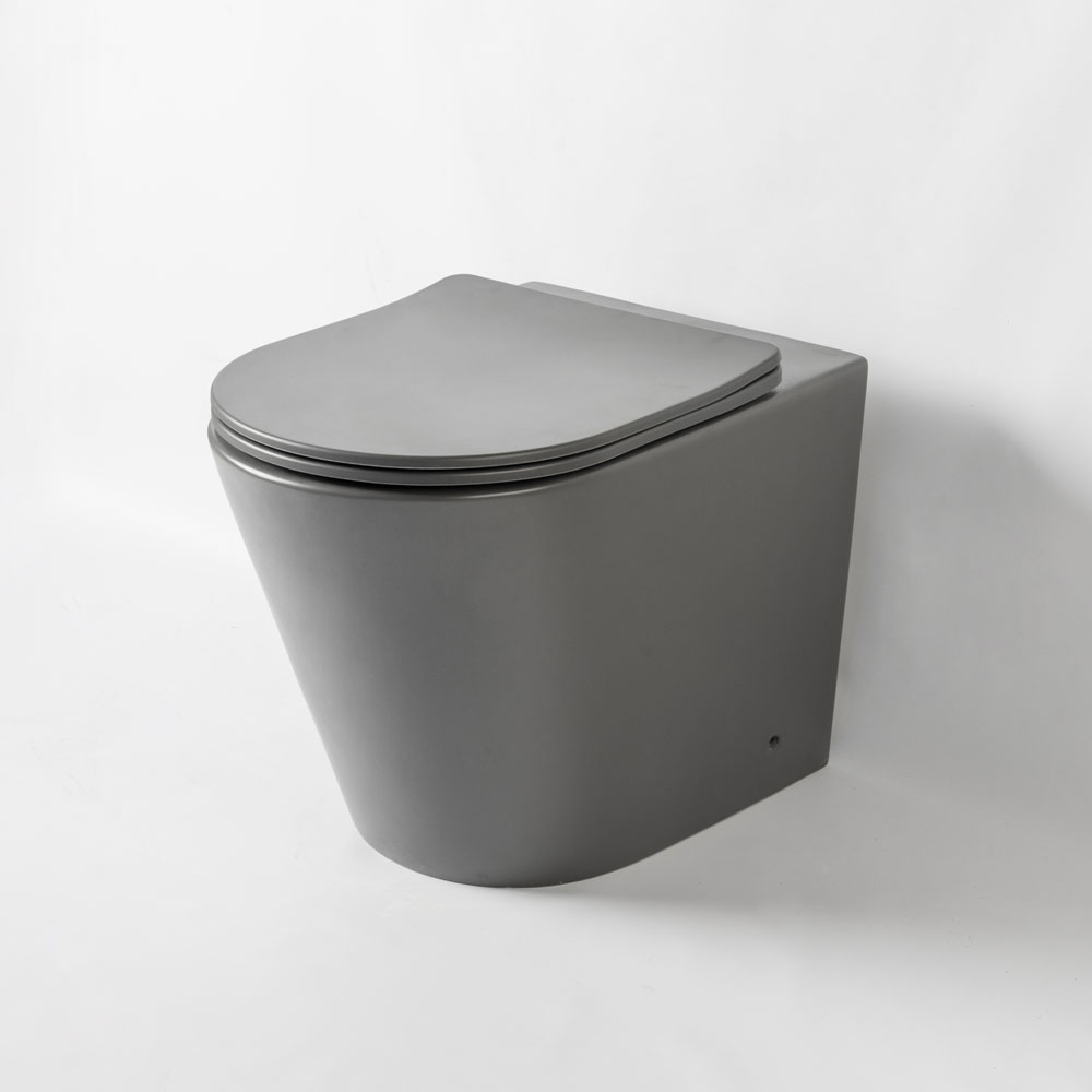 Inodoro Corto Buet Matte Dark Grey - Selah