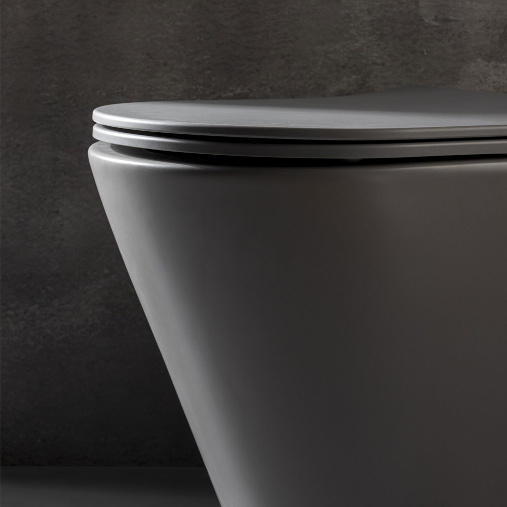 Inodoro Corto Buet Matte Dark Grey - Selah