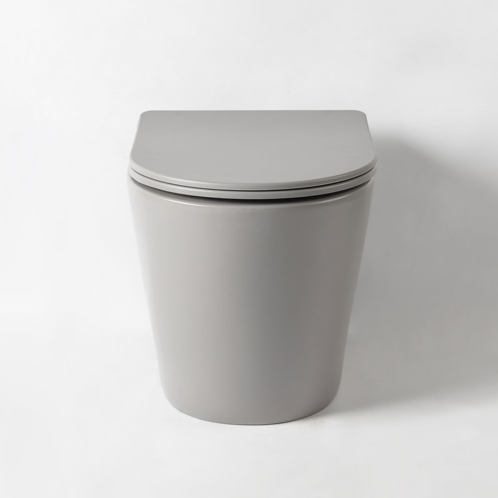Inodoro Corto Buet Matte Light Grey - Selah