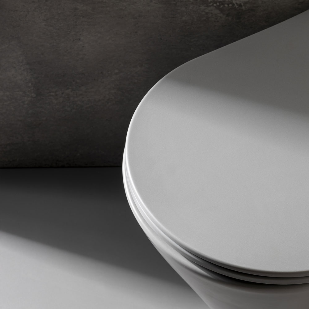Inodoro Corto Buet Matte Light Grey - Selah