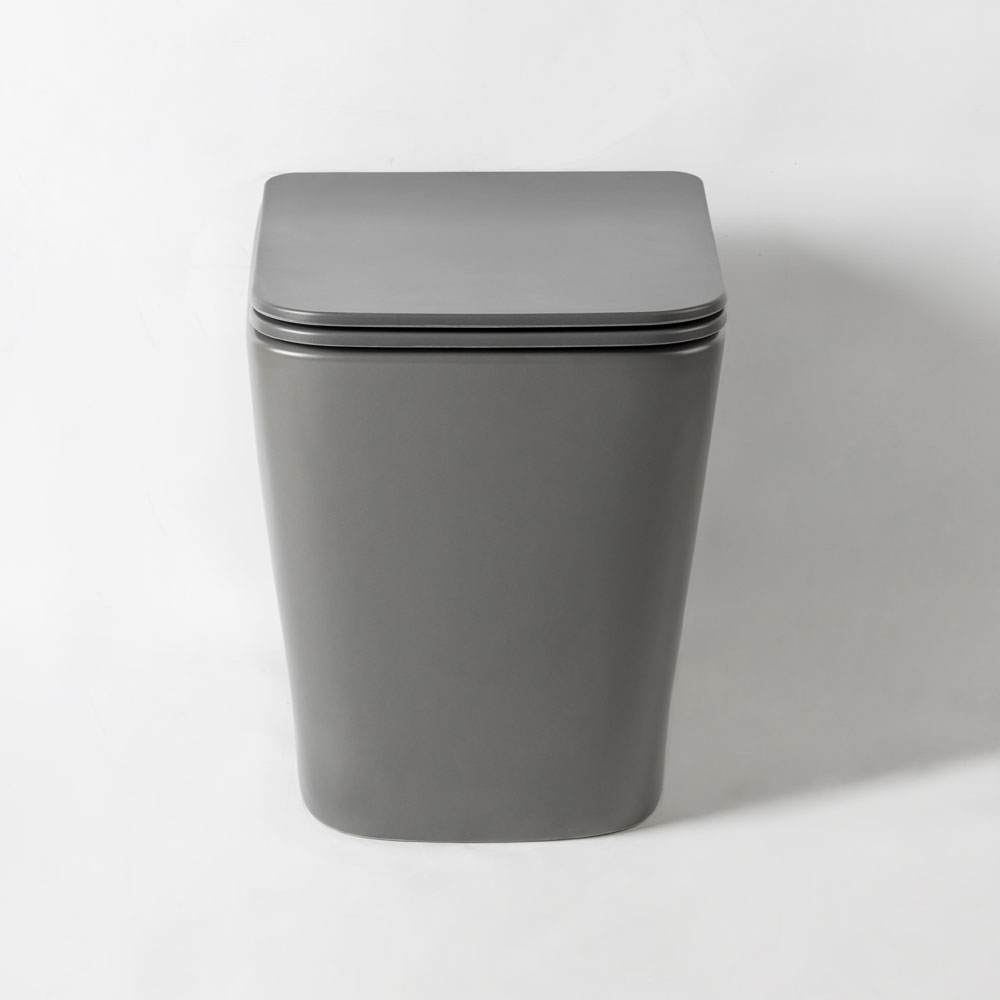 Inodoro Corto Rett Matte Dark Grey - Selah